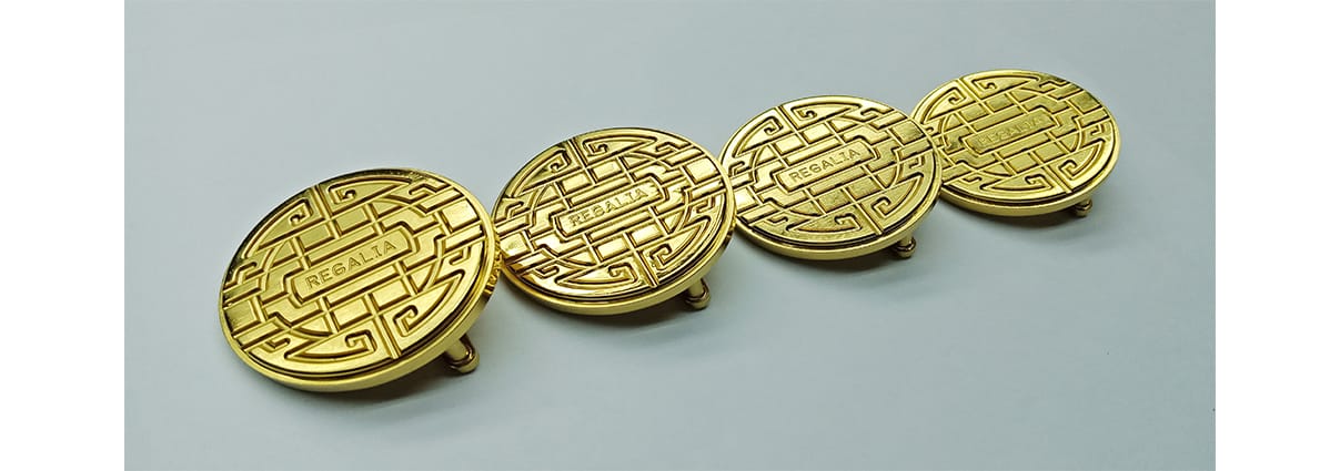 Gold color coating on accessory - PVD Coating
